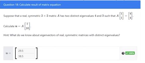 Solved Suppose That A Real Symmetric 2×2 Matrix A Has Two