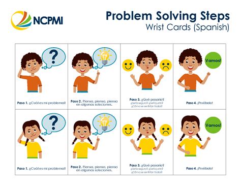 Problem Solving Steps Wrist Cards Spanish National Center For