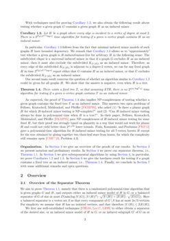 Induced Minor Free Graphs Separator Theorem Subexponential Algorithms And Improved Hardness