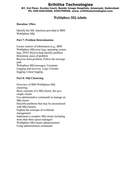 Websphere Mq Admin Classroom Training Pdf