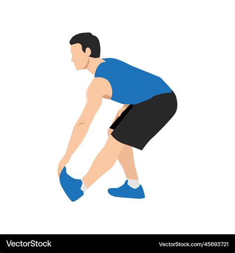 Man Doing Active Hamstring Stretch Exercise Vector Image Man Doing Active Hamstring Stretch Exercise Vector Image