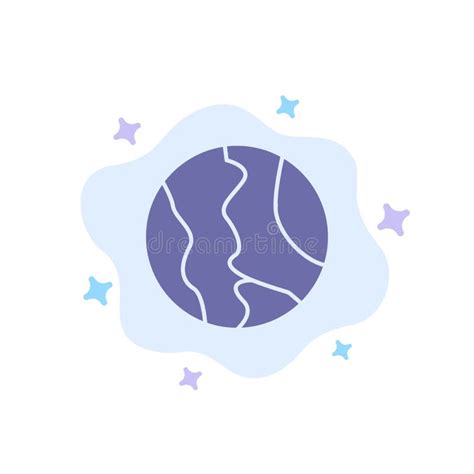 Global Location Map World Geography Blue Icon On Abstract Cloud