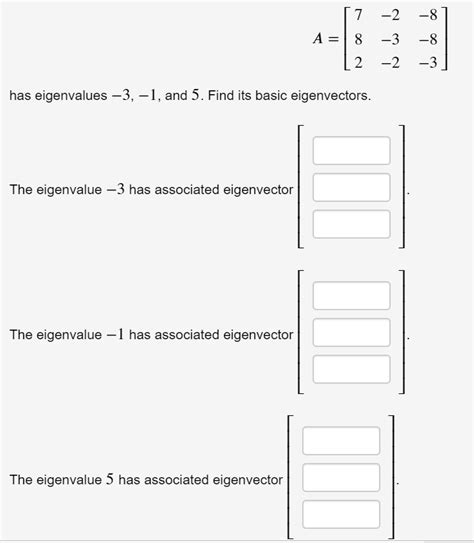 Solved A Has Eigenvalues Chegg Com
