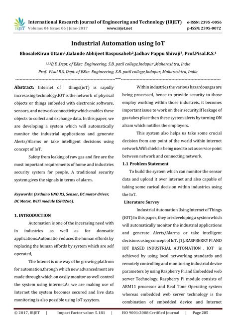 Industrial Automation Using Iot Pdf