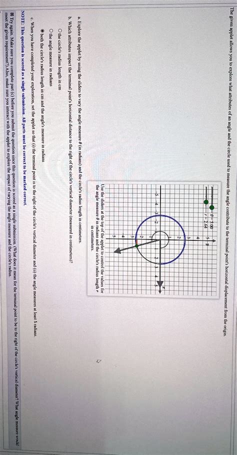 [get Answer] The Given Applet Allows You To Explore What Attributes Of An Angle And The Circle