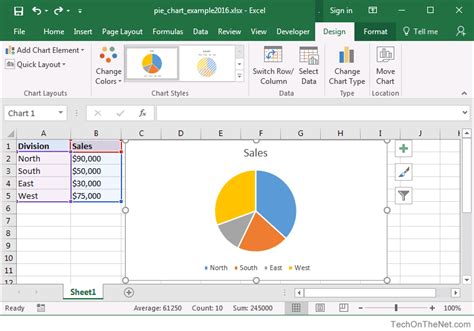 MS Excel How To Create A Pie Chart