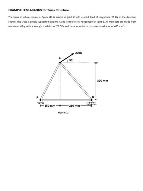 Truss Analysis With Fem Abaqus Pdf Elasticity Physics Youngs Modulus