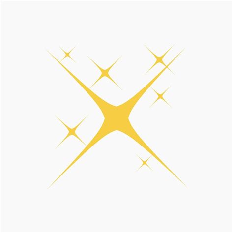 Étoile Scintillante Jaune Vecteur Premium