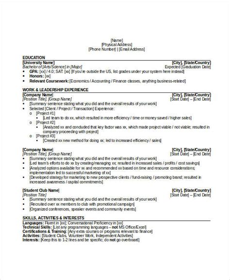 14 Banking Resume Templates In Word