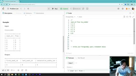 leetcode 3140 consecutive available seats ii sql youtube