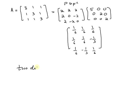 Solved Matrix A Is Factored In The Form Pdp Use The Diagonalization Theorem Find The