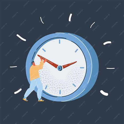 Premium Vector Cartoon Vector Illustration Of Man Try To Stop Timing