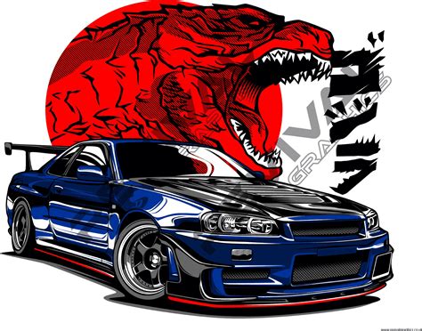 Nissan Skyline R34 De Godzilla ⚡ Gt R Tokyo Street Meet Jdm