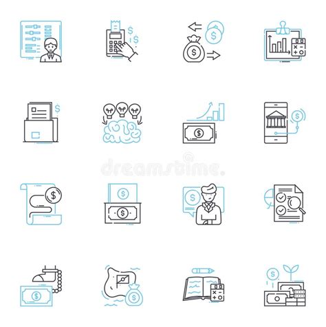 Equity Trading Linear Icons Set Shares Stocks Investment Assets Returns Portfolio