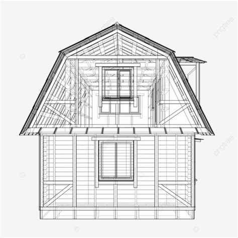 House Sketch Vector Rendering Of 3d Model Outline Designer Vector Model Outline Designer Png