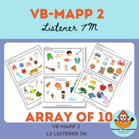 Vb Mapp Level 2 Listener Responding For Aba Assessments 7m Messy Array