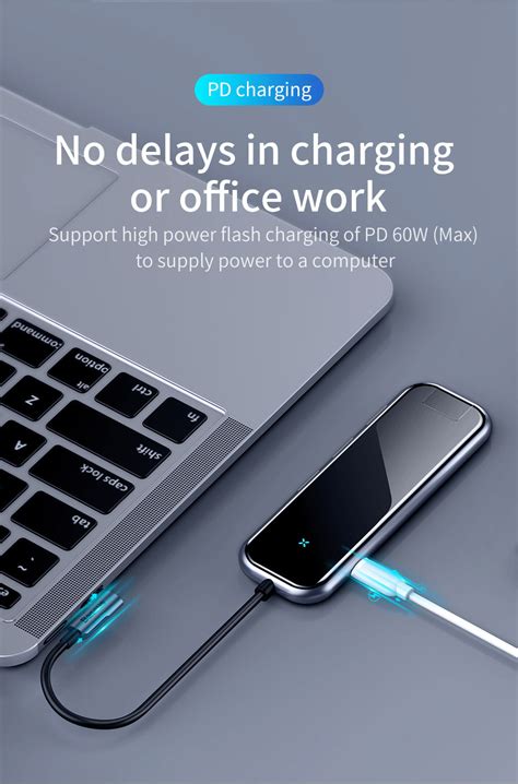 Baseus Multi Functional Hub Type C To 3xusb3 0 Hd4k Rj45 Pd Deep Gra Smartkoshk Stores