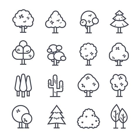 Tree Line Icon 21020409 Vector Art At Vecteezy