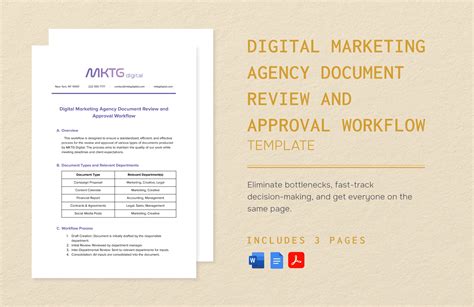 Digital Marketing Agency Document Review And Approval Workflow Template