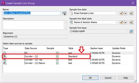 Control The Corridor Style When Creating Sample Line Group Autodesk