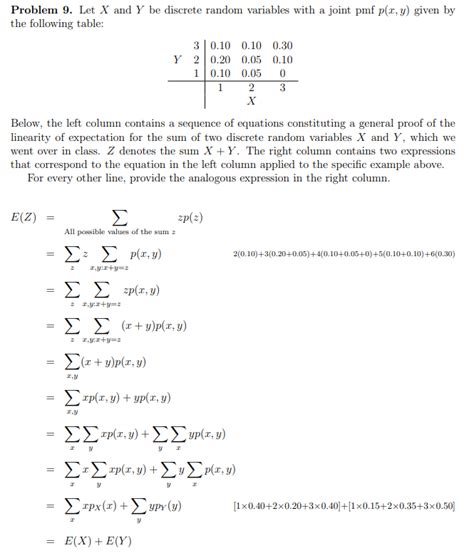 solved problem 9 let x and y be discrete random variables