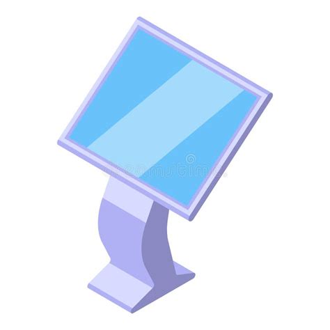 Dashboard Touchscreen Icon Isometric Vector Smart Swipe Stock Vector