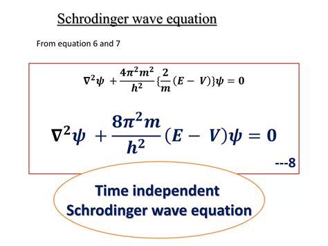 The Time Independent Schrödinger Wave Equation Pptx