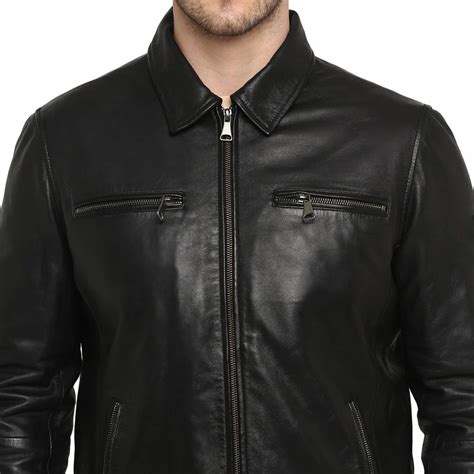Men Black Leather Classic Jacket At ₹ 3800piece New Delhi Id