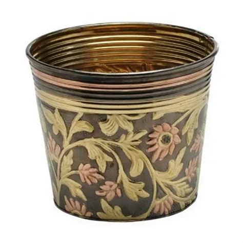 Round 10 Inch Brass Planter At Rs 1200kg In Moradabad Id 2851286389291