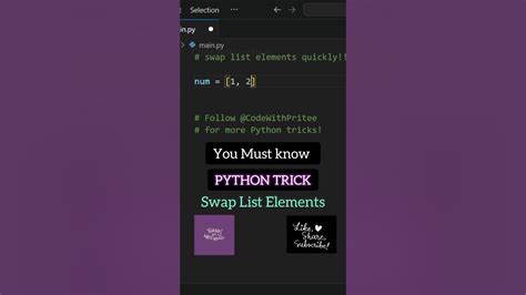 ⚡shocking One Liner Swap Trick That Every Coder Must Know Coding Python Programmingtricks