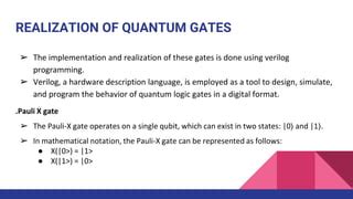 Implementation Of Quantum Logic Gates Pptx