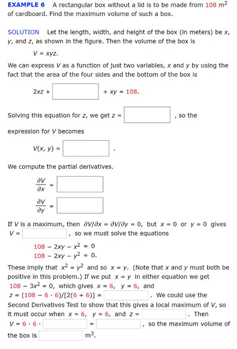 solved example 6 a rectangular box without a lid is to be