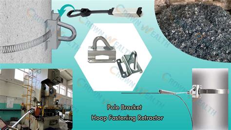 Cw Re Pole Bracket Hoop Fastening Retractor Fiber Cable Clamp