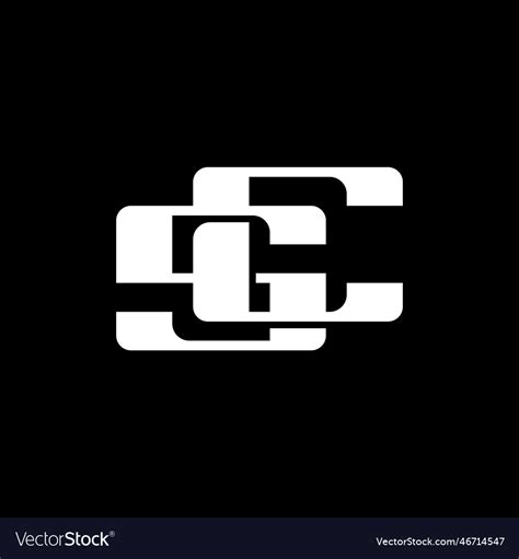 Bold And Creative Cs Letter Monogram Logo Vector Image