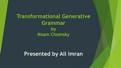 Transformational Generative Grammar Pptx