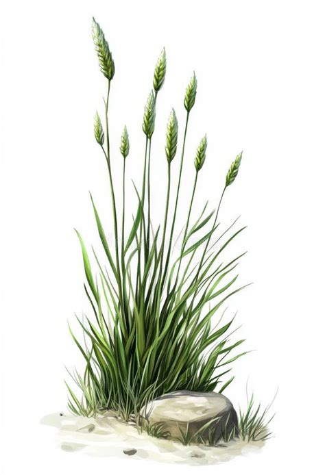 It Is A Lush Clump Of Green Grass That Has A Soft Natural Texture