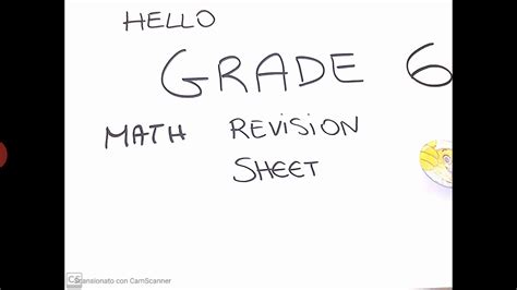 Gr6 Math Youtube