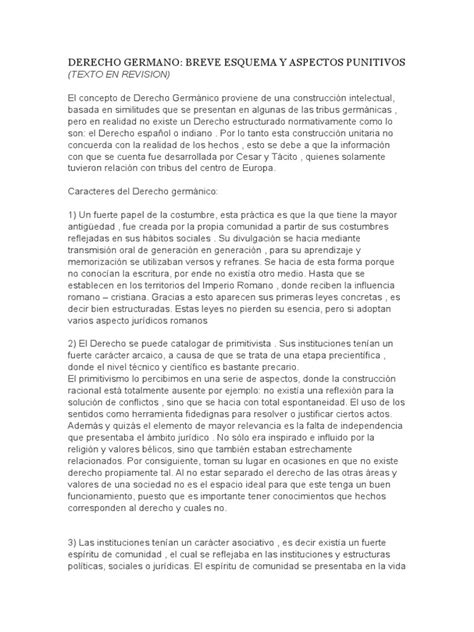 Derecho Germano Pdf Pueblos Germánicos