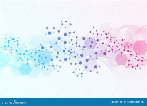 Modern Abstract Molecules Structure For Science Or Medical Background