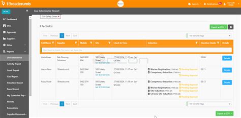 View Live Attendance On Your Site View Live Attendance On Your Site