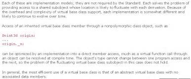 C Why Is An Abstract Virtual Base Class With No Data Member More Efficient For Multi