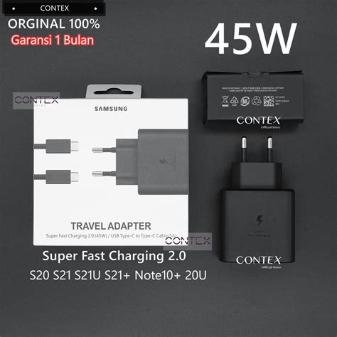 Jual Charger Samsung 45w S21 S20 Ultra S20 Galaxy Note 10 Plus 20