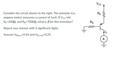 Solved VCC RE Consider The Circuit Shown To The Right The Chegg