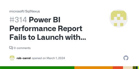 Power BI Performance Report Fails To Launch With Sensitivity Error Issue 314 Microsoft
