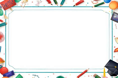 School Theme Borderline Background Premium Ai Generated Image