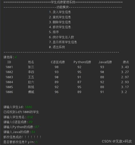 Python：学习成绩管理系统python学生成绩管理系统 Csdn博客