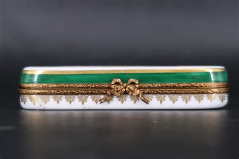 Bid Now Vintage Limoge Trinket Box Gilt Hinged Very Rare December 1