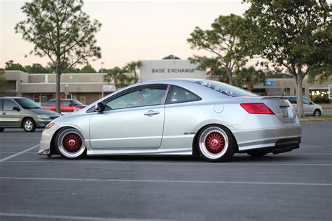 Silver Honda Civic Si Coupe Fg2 On Candy Red Faced Bbs Rs Bbs Rs Zone