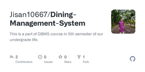 Github Jisan10667dining Management System This Is A Part Of Dbms Course In 5th Semester Of