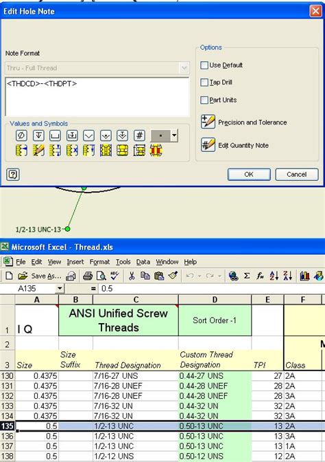 Custom Thread Designation Not Working Autodesk Community
